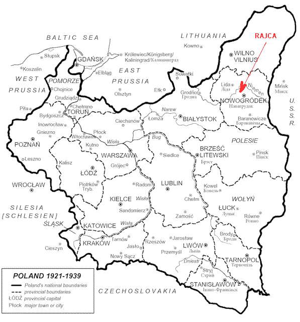 Map of Poland before the war - Suore Missionarie Pallottine
